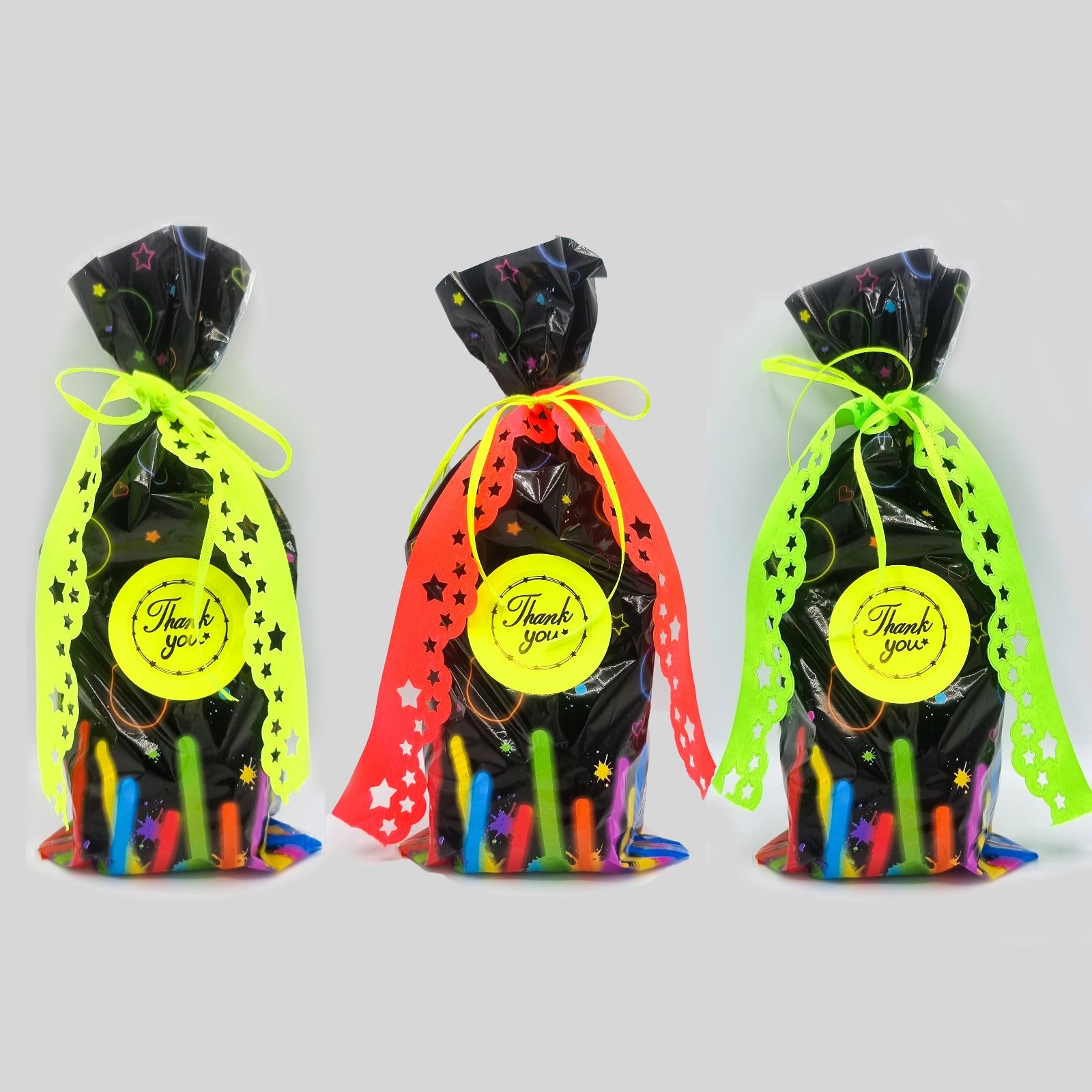 Pre Filled Neon Glow Birthday Party Goody Bags For Children – Angeles ...